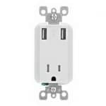 Best Use Of Outlet Space - Electrical Outlet & USB Charging All In One