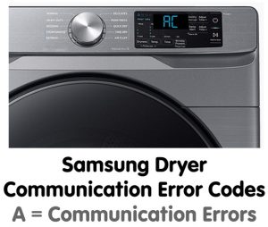 Samsung Dryer Error Codes Troubleshooting - Error Definitions How To Fix